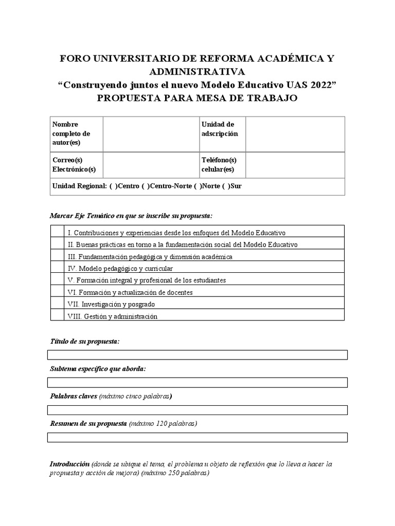Formato de Propuesta | PDF