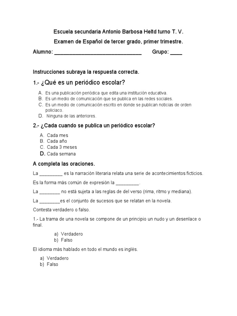 Examen | PDF