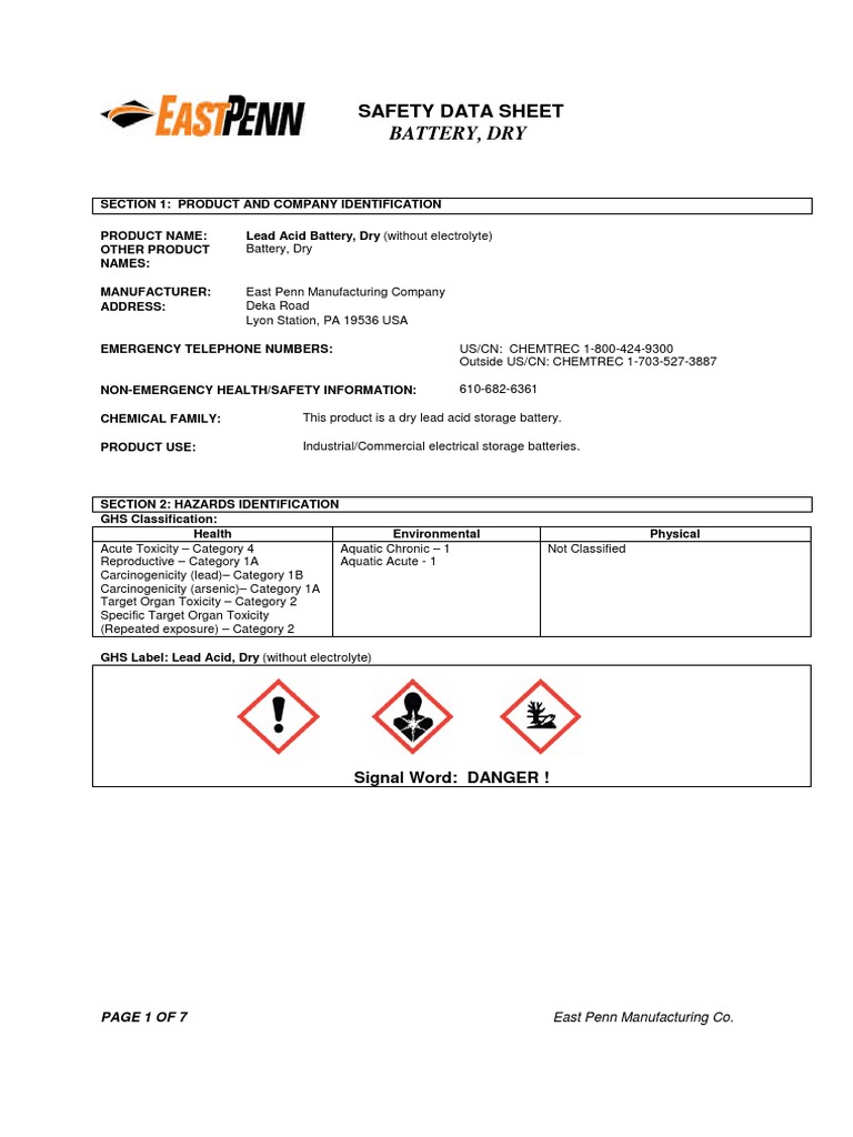 Dry Batteries | PDF | Dangerous Goods | Lead