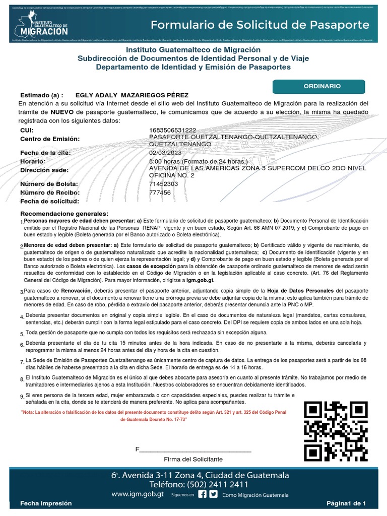 Formulario Solicitud | PDF