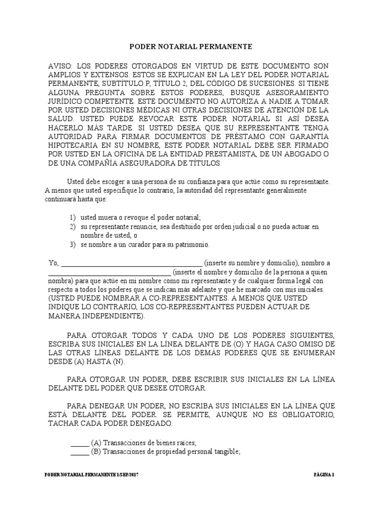 Poder Notarial | PDF | Medicare (Estados Unidos) | Invalidez