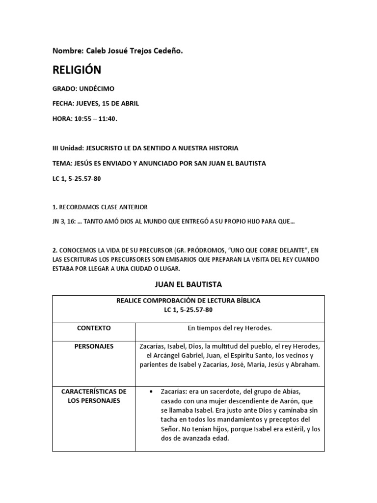 Caleb Trejos - JUAN EL BAUSTISTA | PDF | María, madre de Jesús | Jesús