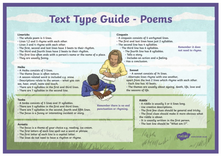 Au t2 e 2279 Text Type Guide Poems Display Poster - Ver - 1 | PDF