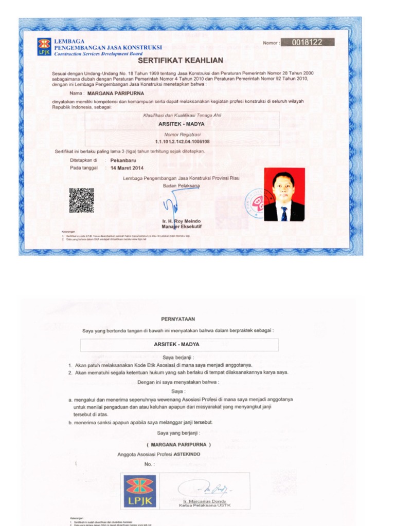 Margana - S1 Arsitek - SKA Madya Arsitek | PDF