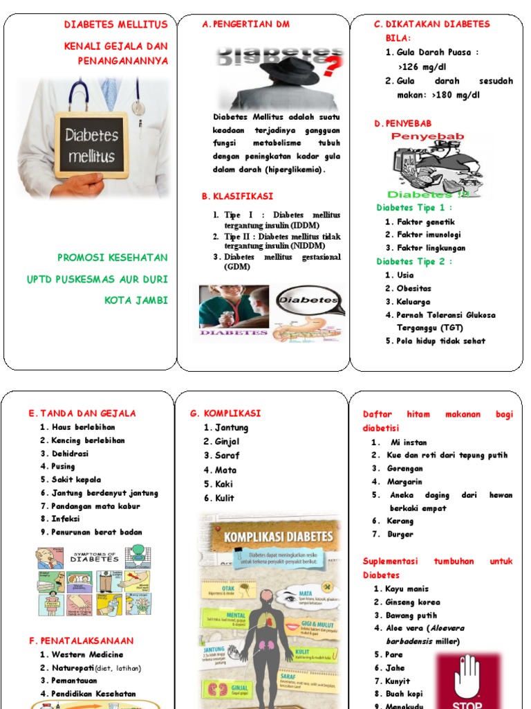 Leaflet Diabetes Mellitus Ok | PDF