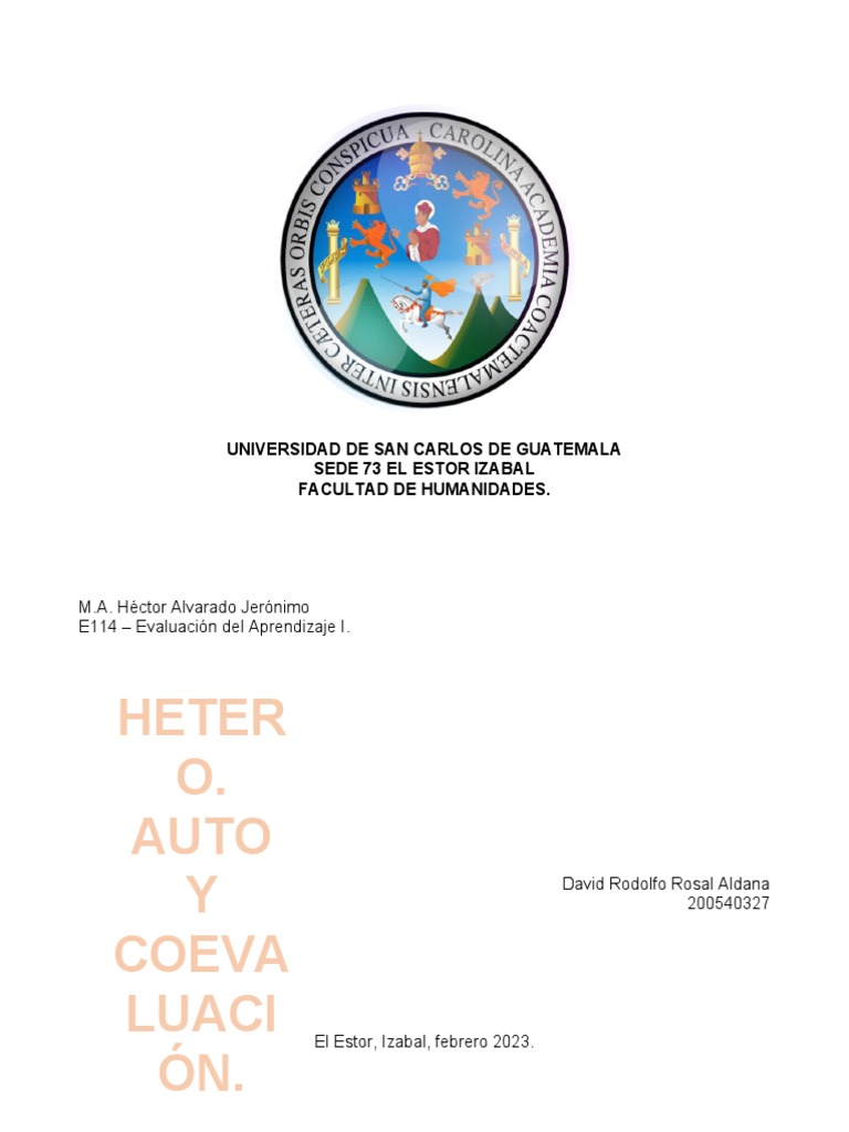 Mapa Mental, Tipos de Evaluaciones. David R. Rosal A. | PDF ...
