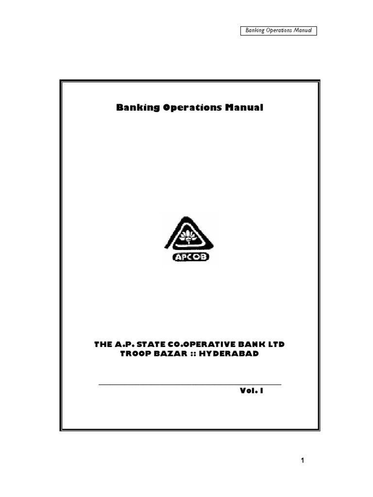 Banking Operations. Manual | PDF | Transaction Account | Identity Document