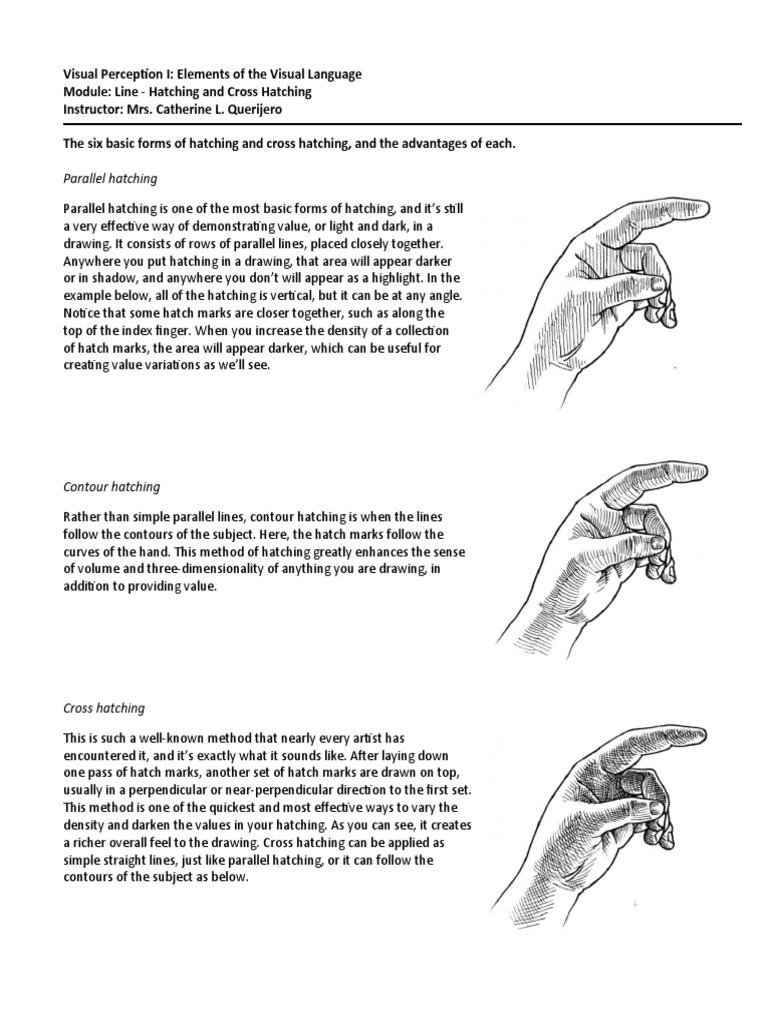 4 VA Hatching and Cross Hatching | PDF | Drawing | Contour Line
