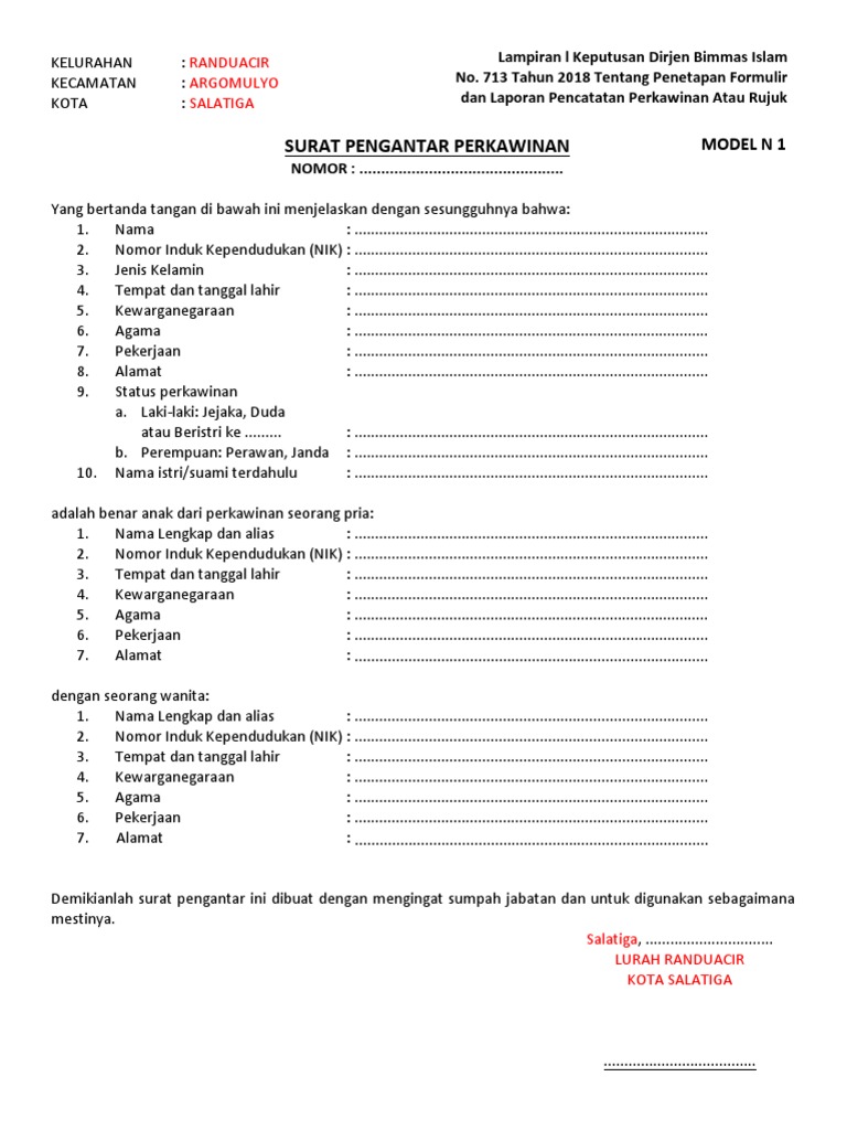 Formulir-Nikah | PDF