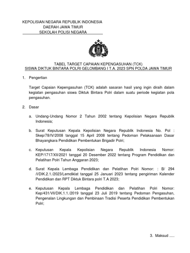 1. TCK TABEL MG 1 | PDF