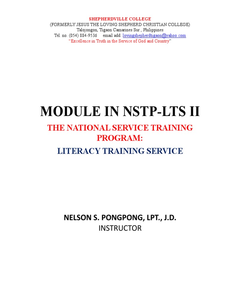 Module 1 NSTP 2 | PDF | Volunteering | Military