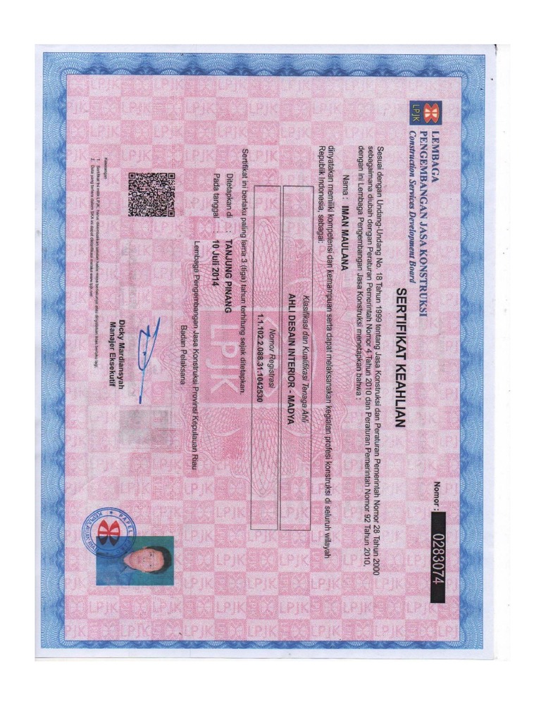 Iman Maulana - S1 Arsitek - SKA Ahli Madya Desain Interior | PDF