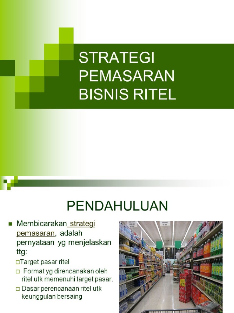 Strategi Pemasaran Bisnis Ritel Ppt Download Pdf