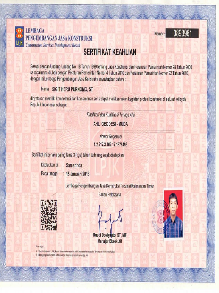 Sigit Heru P - S1 Sipil - SKA Geodesi | PDF