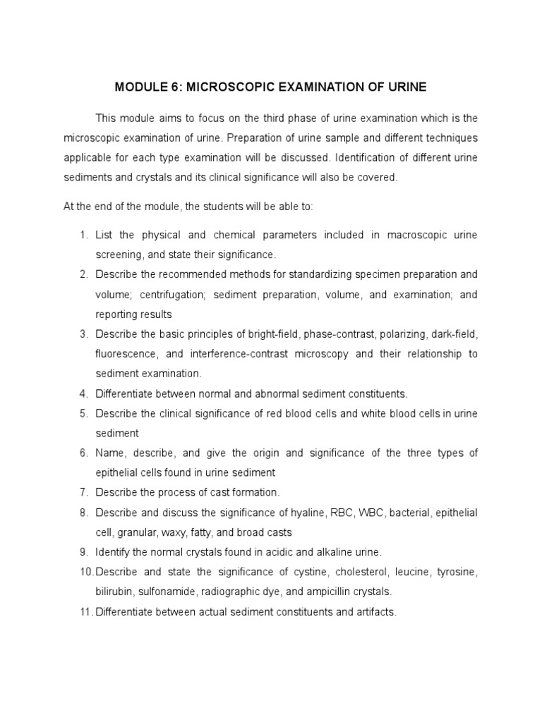 AUBF Lec Week#6 (1) Intro To Microscopic Examination | PDF | Staining | Microscopy