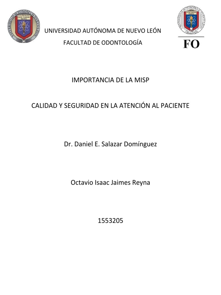 Calidad Misp | PDF | Medicamentos con receta | Hospital