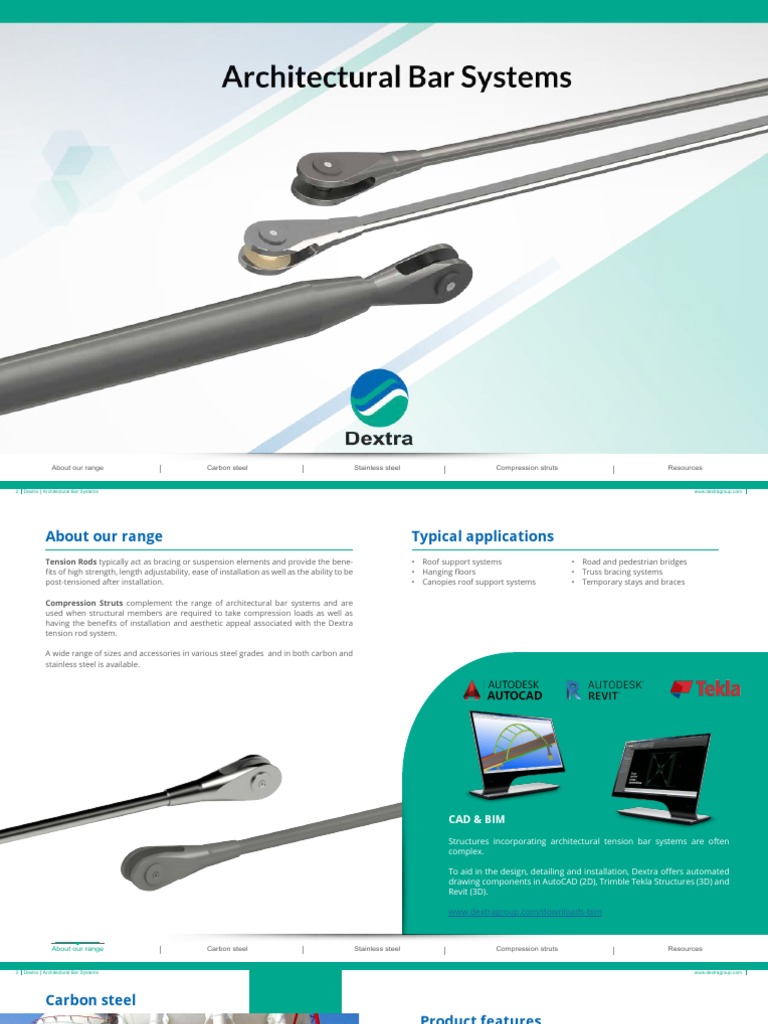 Dextra Architectural Bar Systems Brochure 2022 en | PDF | Steel ...