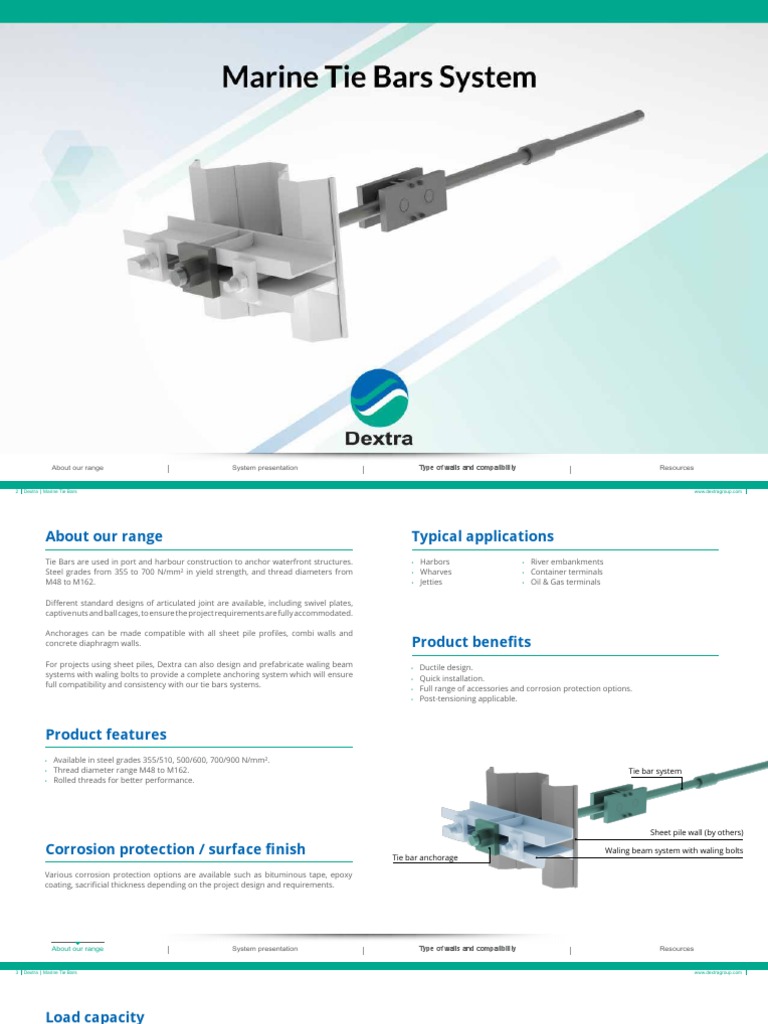 Design and Load Capacity of Marine Tie Bar Systems for Port and Harbor ...
