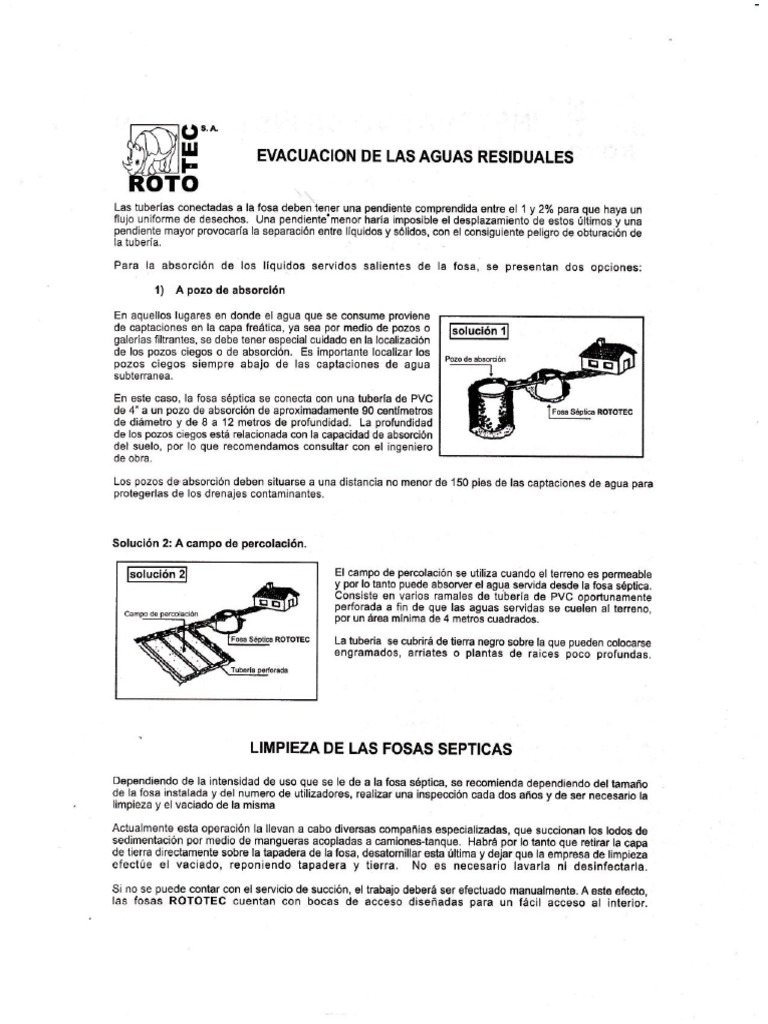 Instalacion Fosas Septicas Rototec-Min | PDF