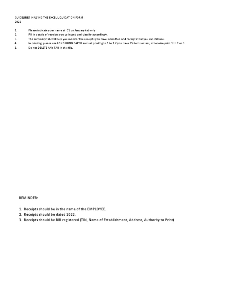 2022 Liquidation Form | PDF