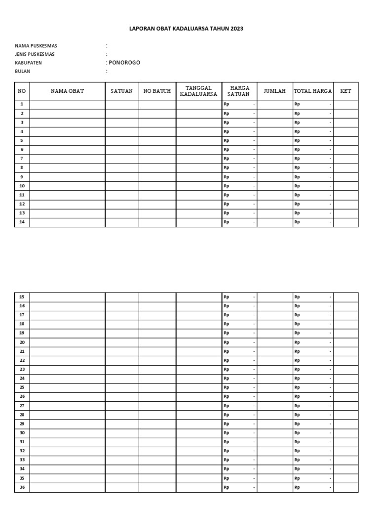 Format Obat ED | PDF
