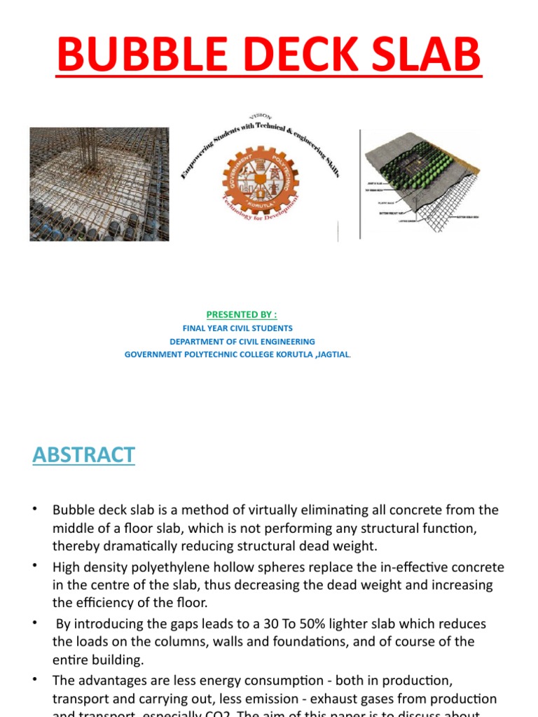 An Analysis of the Structural and Economic Benefits of Bubble Deck Slabs | PDF | Concrete ...