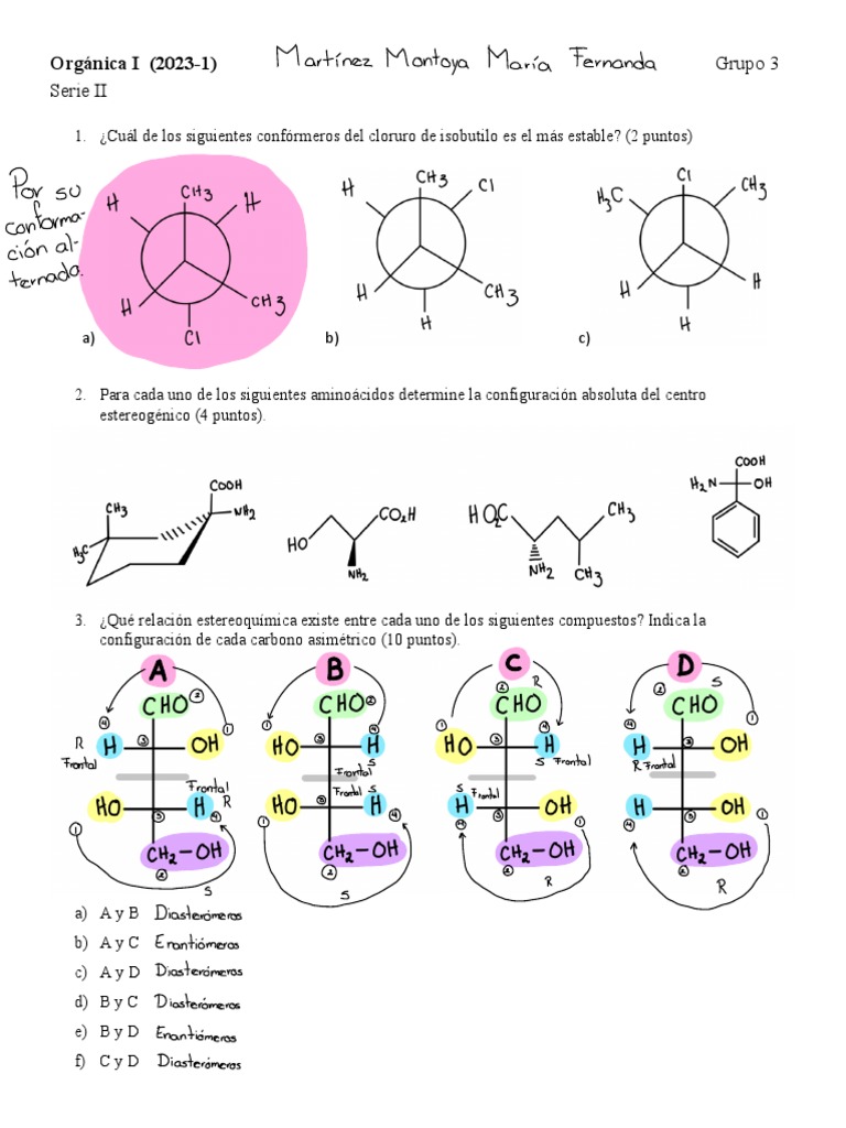 Serie 2 | PDF | Isomerismo conformacional | Química Física