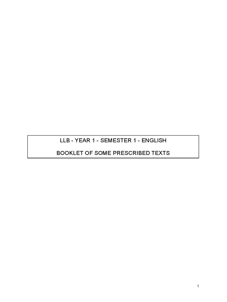 LLB Year 1 English Texts Overview | PDF | Pacifism | Nazism