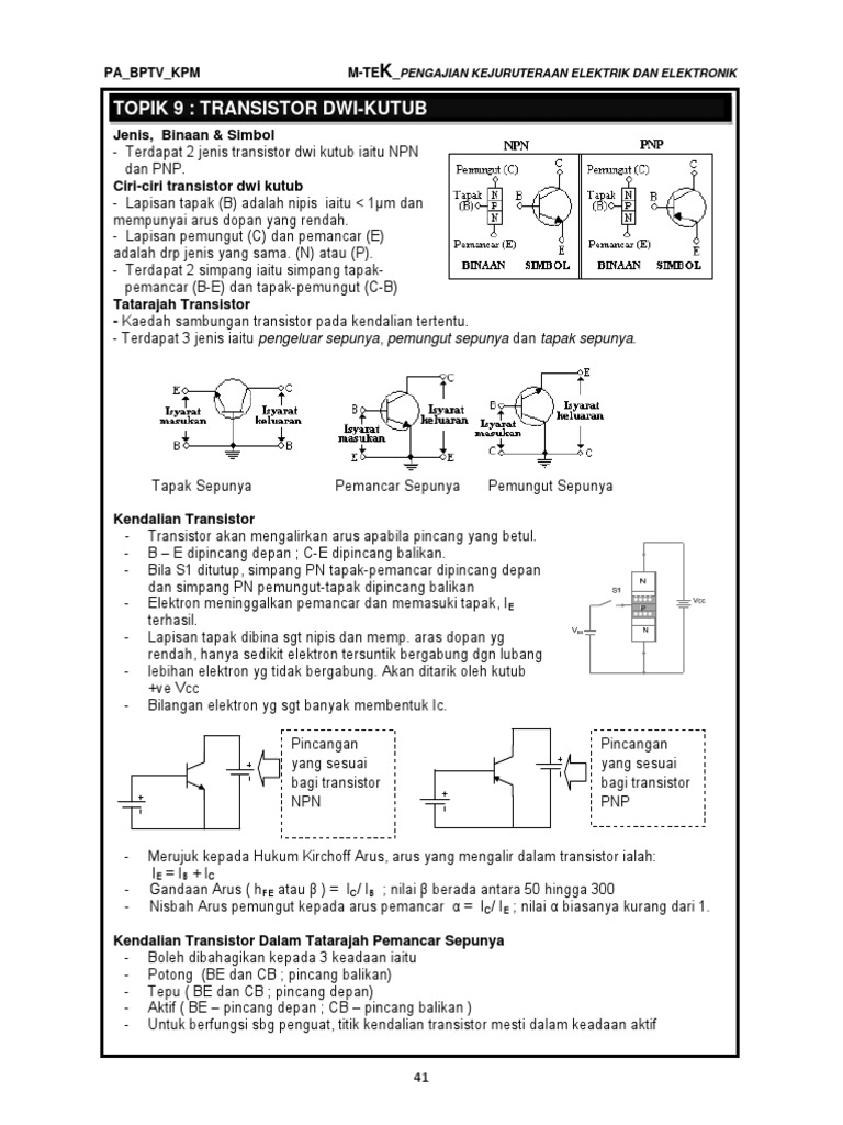 UNIT 9 Transistor | PDF