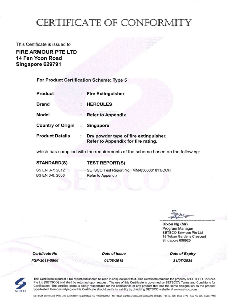 2024 COC Dry Powder Portable Fire Extinguisher | PDF