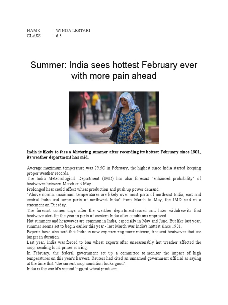 News 2 | PDF | Heat Wave | Weather