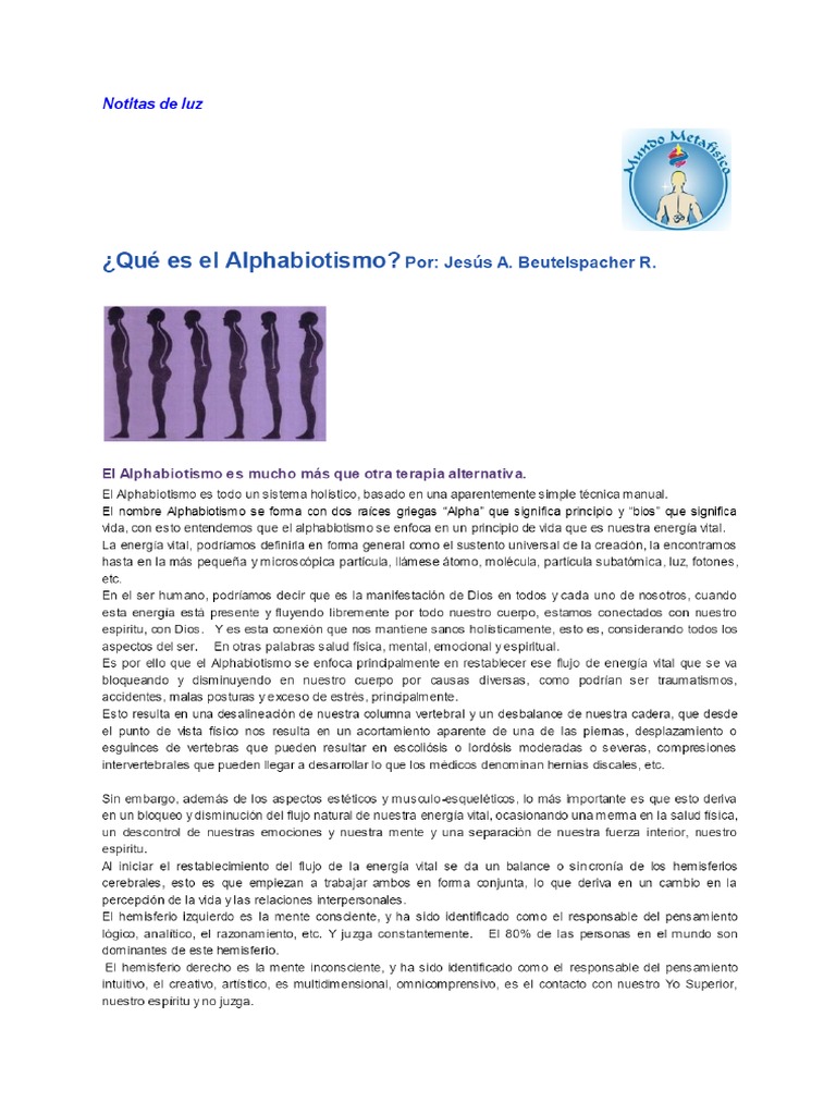 Qué Es El Alphabiotismo - Por - Jesús A. Beutelspacher R. - PDF | PDF
