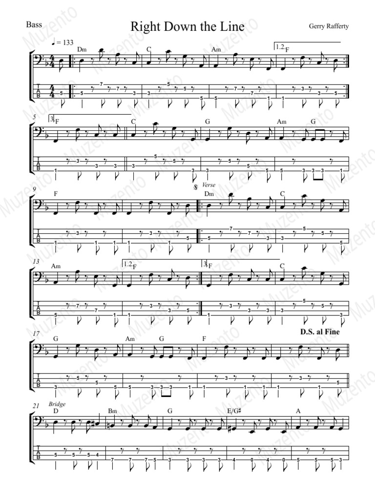 S - Right Down The Line - Tabnot | PDF