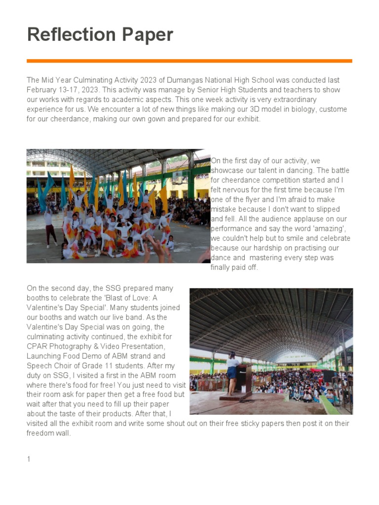 Reflection Paper | PDF