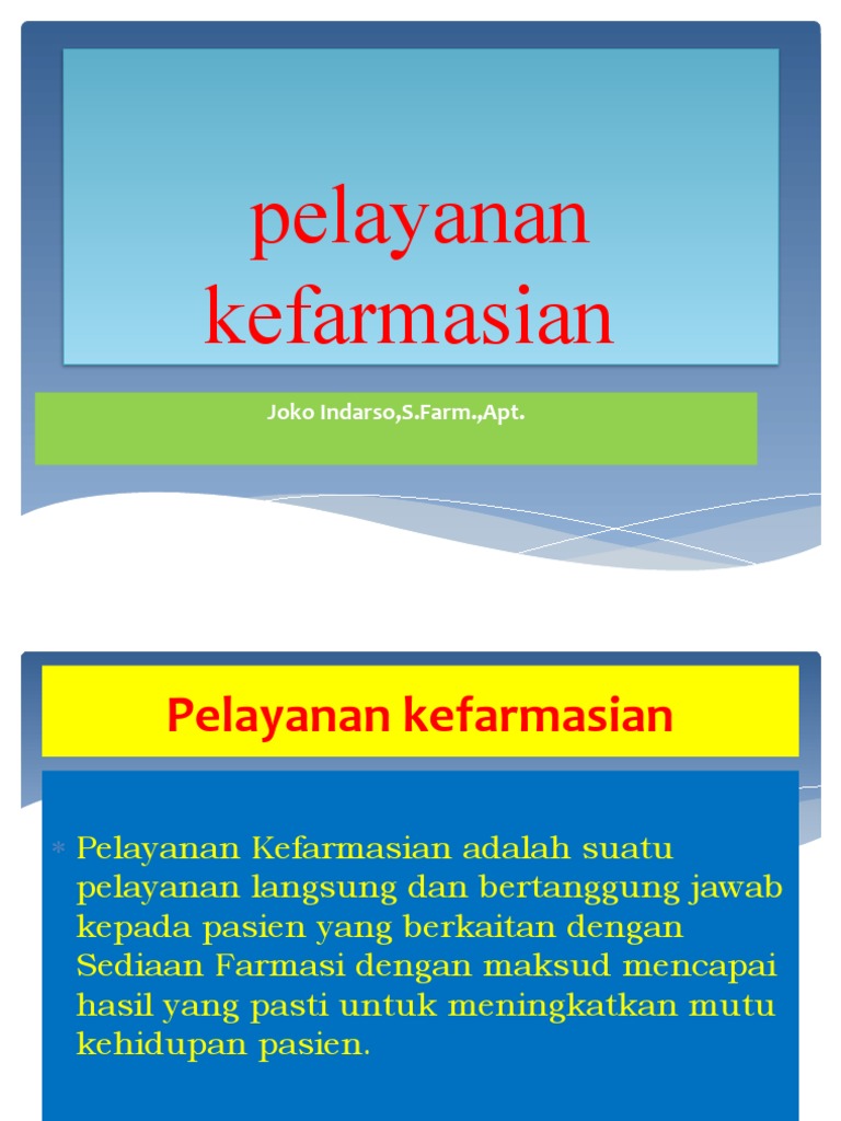 Pelayanan Kefarmasian Di Puskesmas | PDF