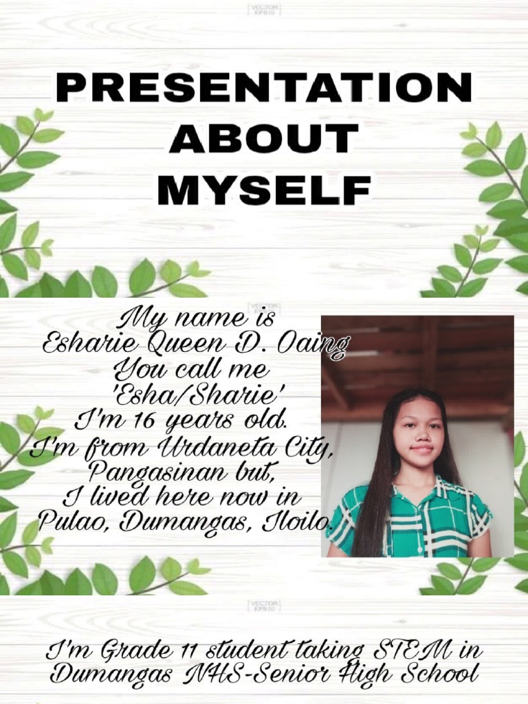 Presentation About Myself | PDF