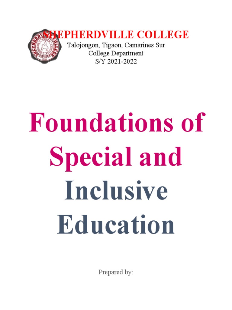 MODULE 1 Sir BAYONITO | PDF | Inclusion (Education) | Special Education