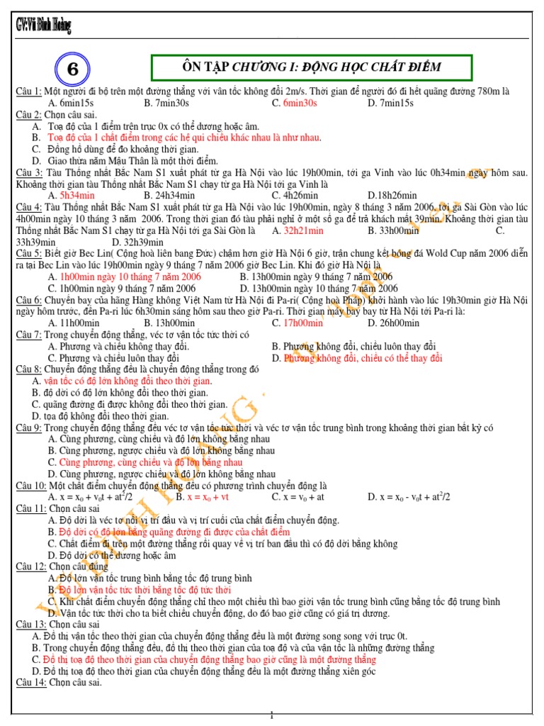 On Tap Kiem Tra | PDF