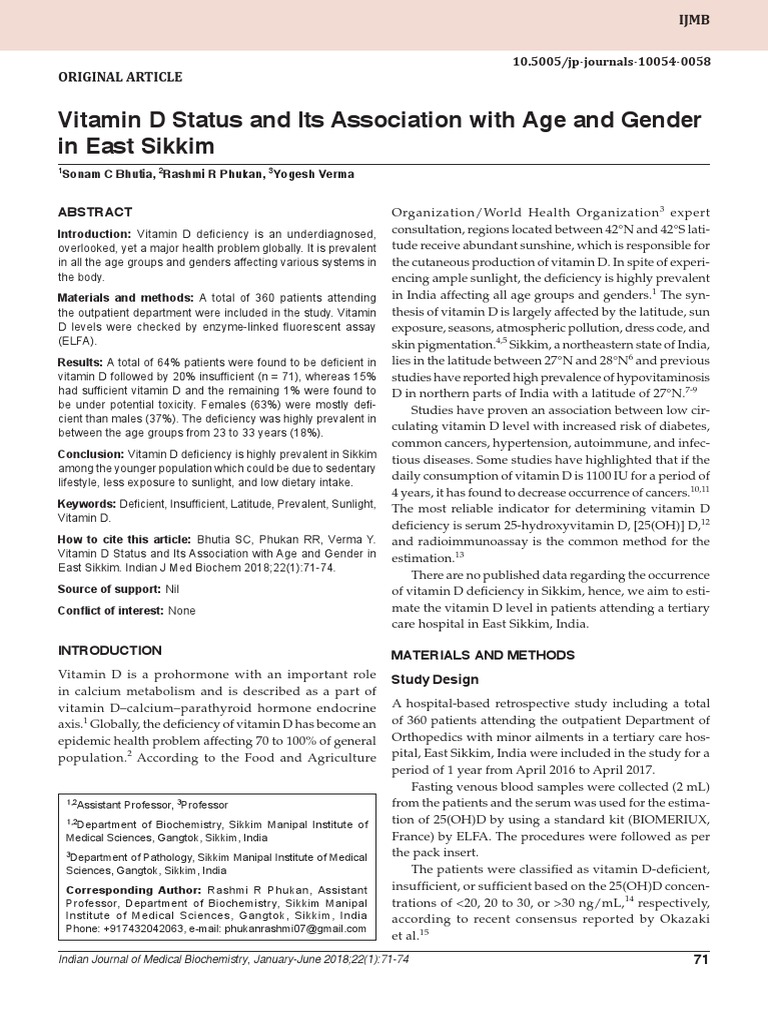 Ijmb 22 71 | Descargar gratis PDF | Vitamin D | Vitamin