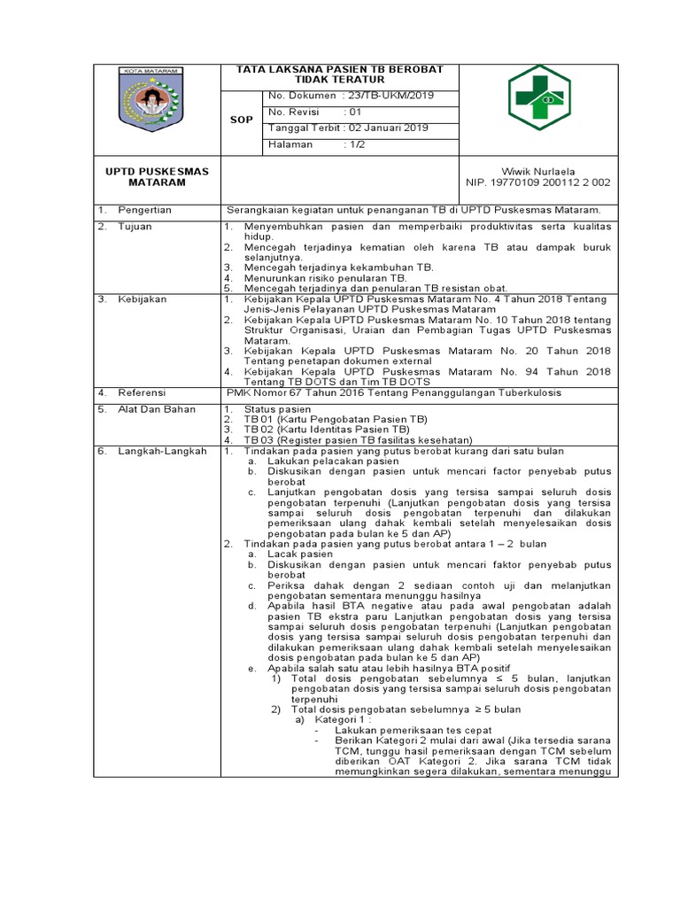 Tata Laksana Pasien TB Tidak Teratur | PDF | Kesehatan Holistik