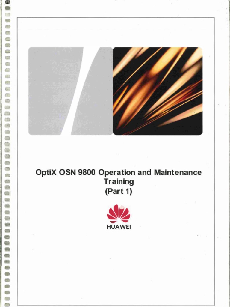 OptiX OSN 9800 Operation and Maintenance Training (Part 1) | PDF | Wavelength Division ...