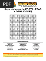 Sopa de Letras Sentimientos y Emociones | PDF