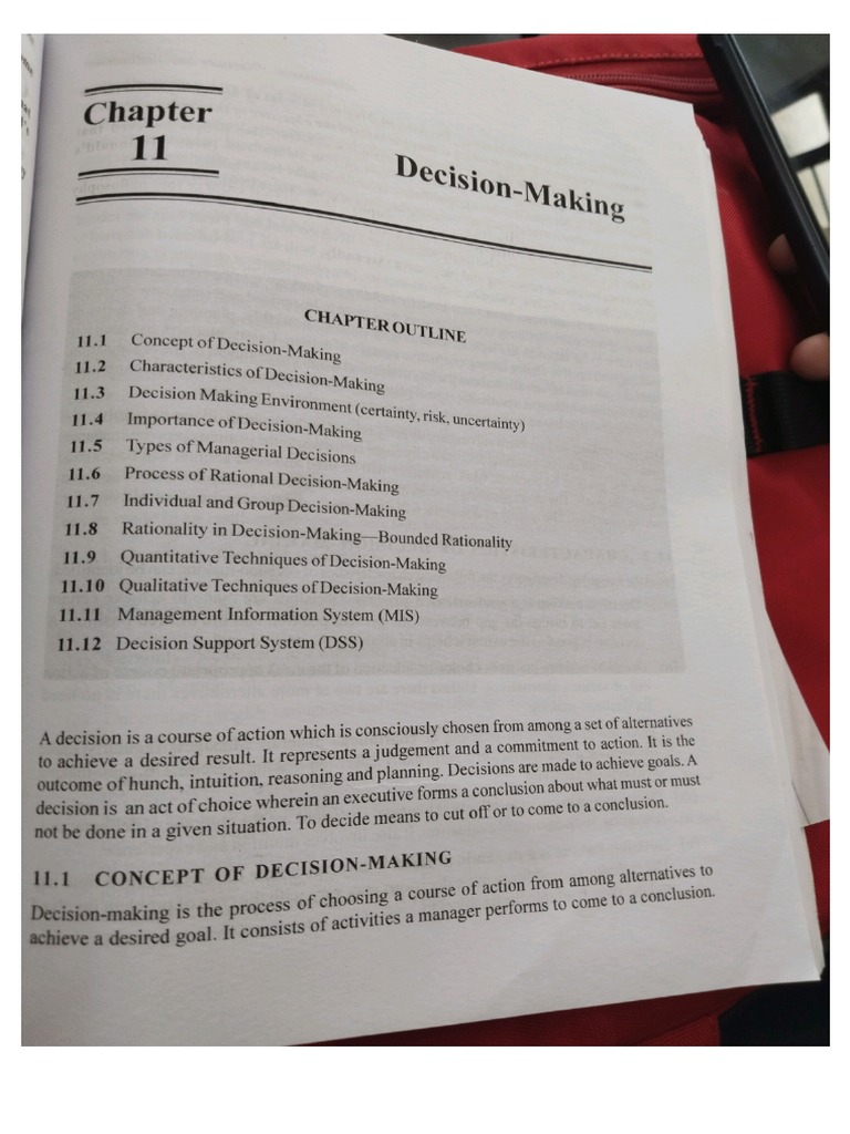 Decision Making Chapter - 11 | PDF