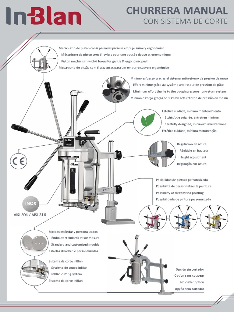 InBlan Manual Churros Machine Specs | PDF