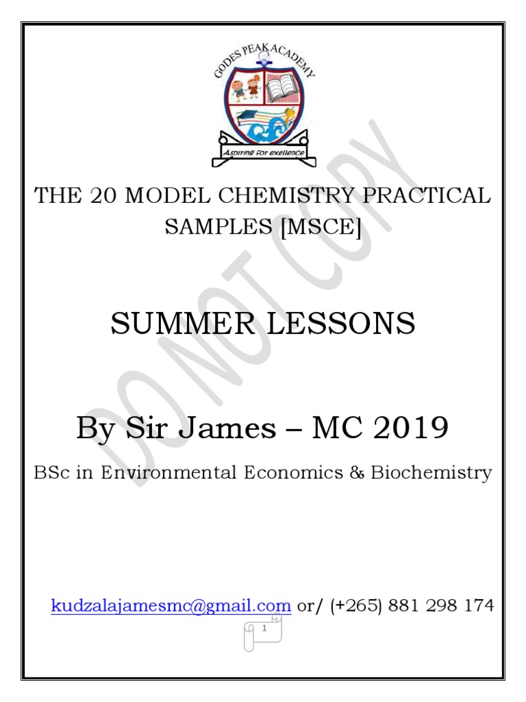 20 Chemistry Practical Samples-2 | PDF | Sodium Hydroxide | Rust