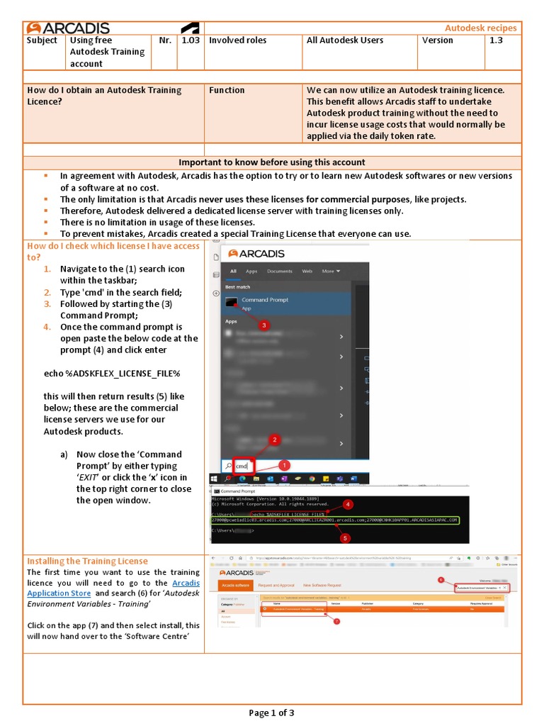 01.03 Autodesk - Using Free Training Accounts | Download Free PDF | Command Line Interface | License