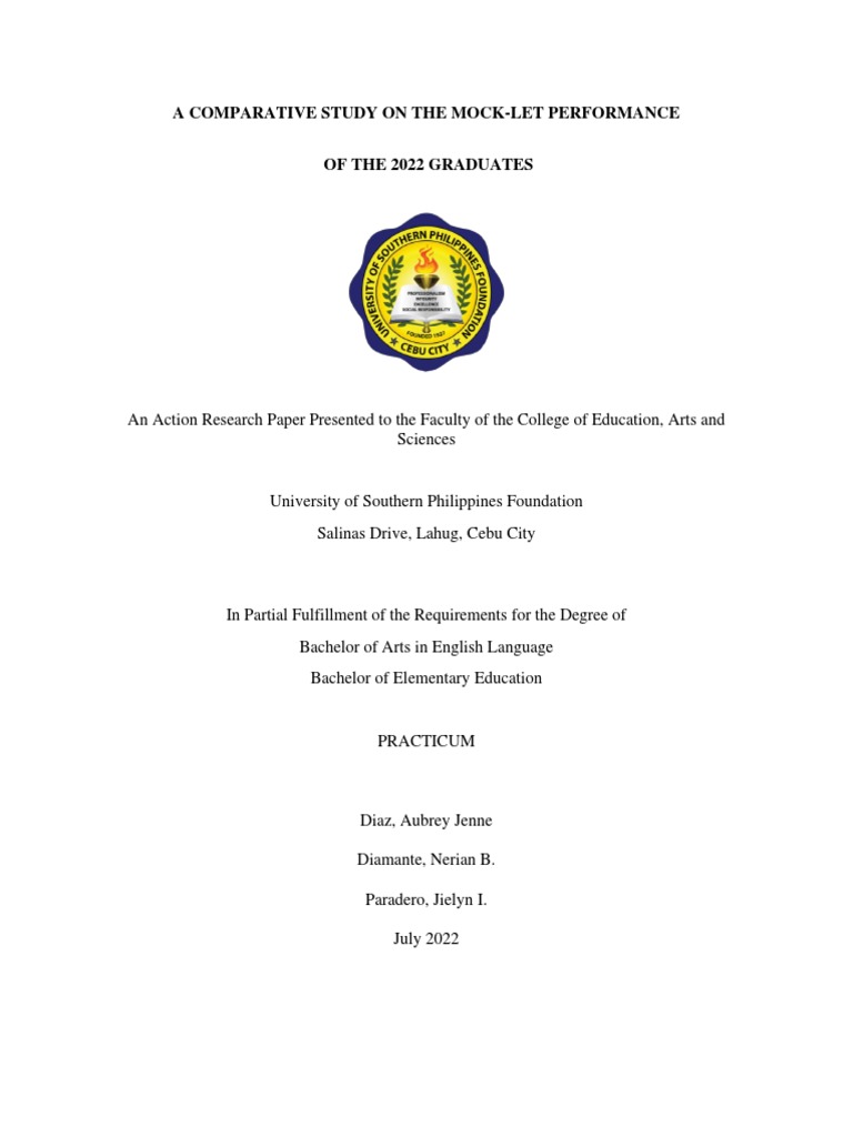 Pre Final Action Research | PDF | Teachers | Licensure