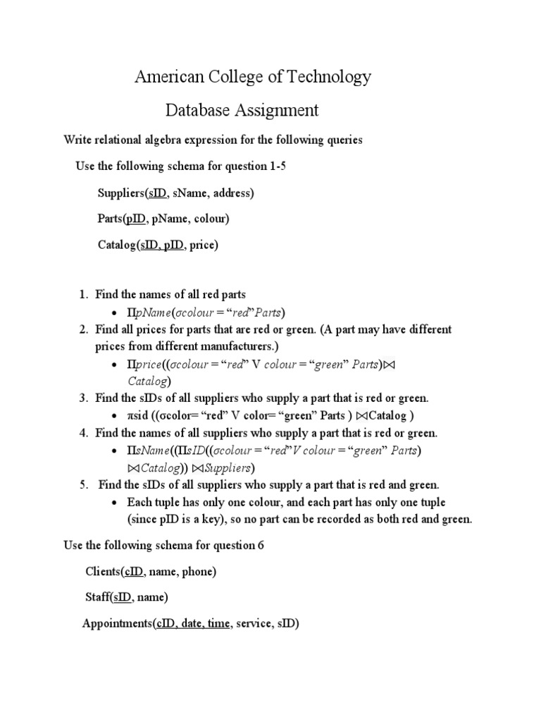 Db Relational Pdf