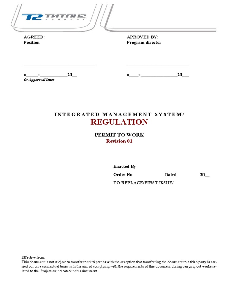 Work Permit System Overview | PDF | Occupational Safety And Health | Safety