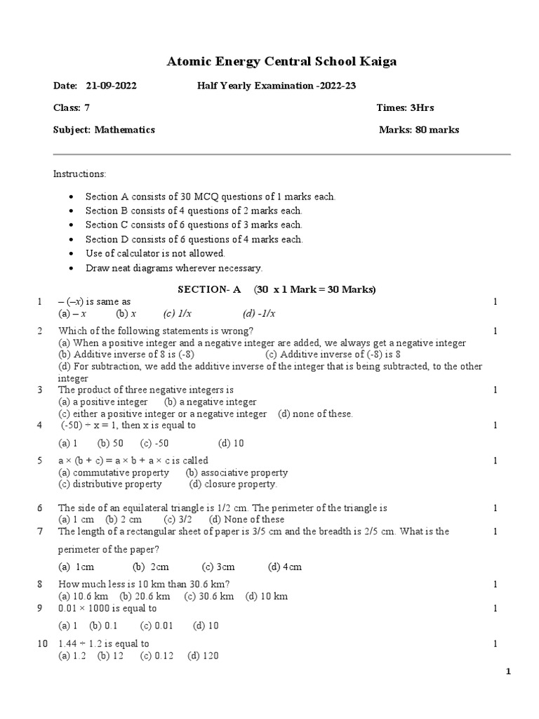 7 Maths Hy | PDF | Triangle | Geometry
